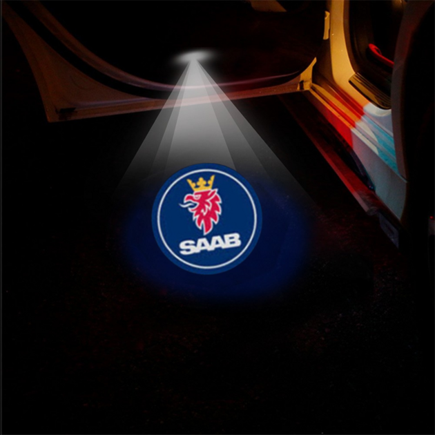 "Saab Logo LED Projector: Illuminate Your Style with Elegance"