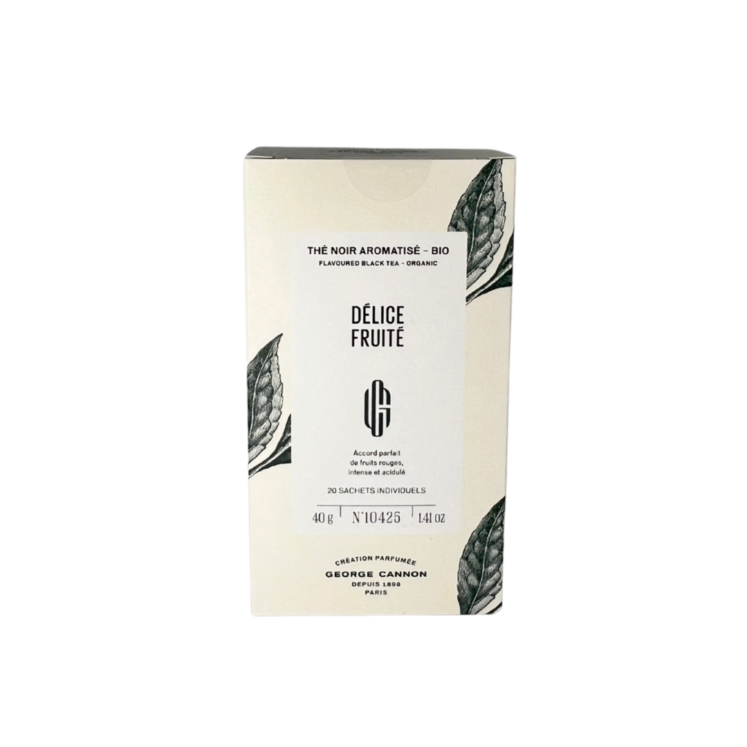 DÉLICE FRUITÉ - THÉ NOIR AROMATISÉ BIO - BOÎTE 20 SACHETS - Thé et café ...
