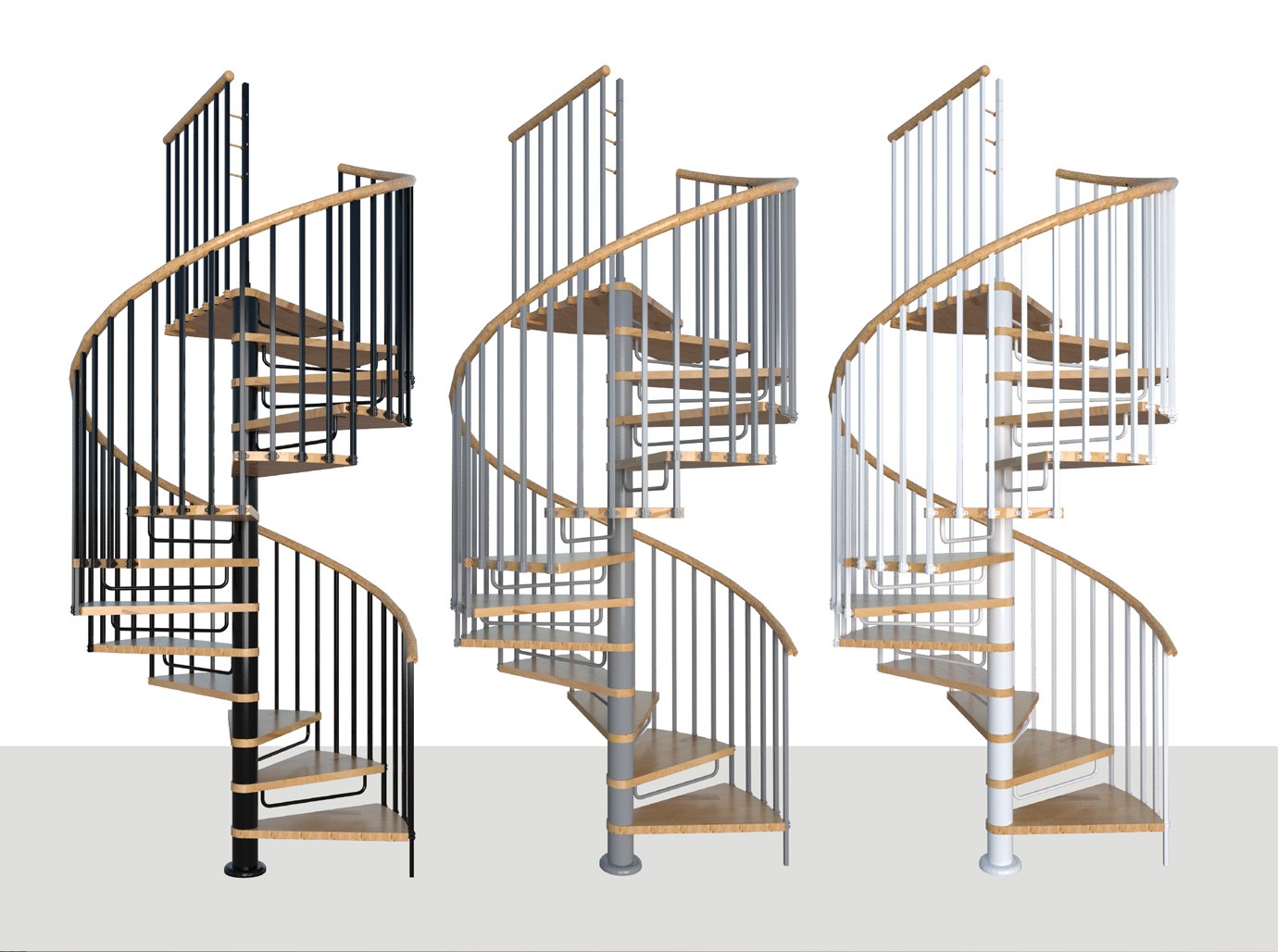 Escaliers en colimaçon / hélicoïdal - Escaliers en colimaçon Ø 200 cm ...