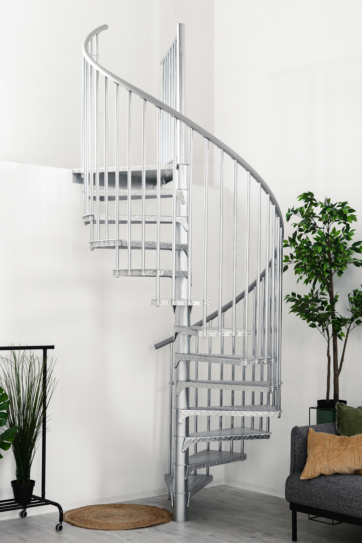 Escalier colimaçon extérieur acier galvanisé Minka Rondo Ø 160 cm