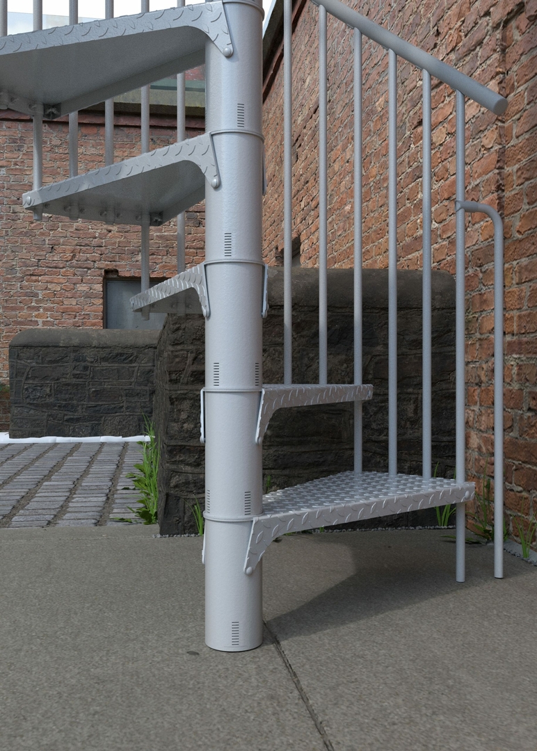 Escalier colimaçon extérieur galvanisé thermolaqué Rondo Ø 160 cm