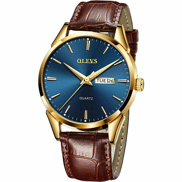 Montre classique, en cuir pour homme, lumineuse, à Quartz, étanche ...