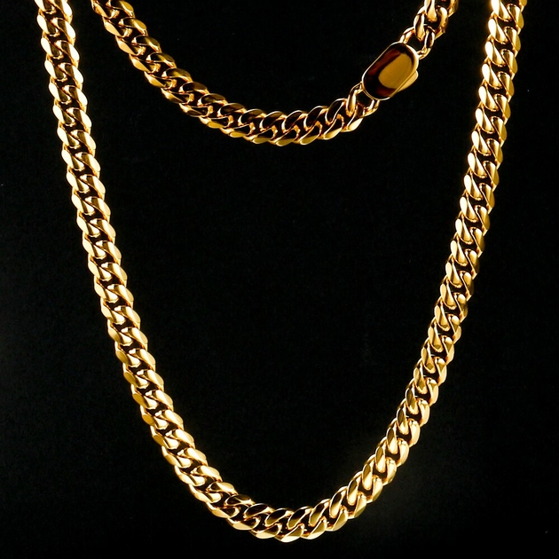 Chaîne en Or 14 carats ou en acier inoxydable 316L, pour homme et femme ...