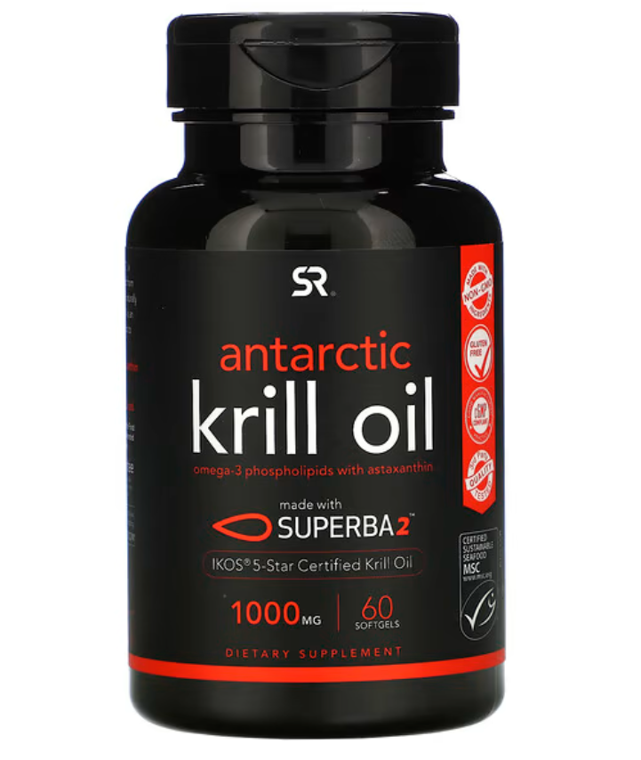 Sports Research,Huile de krill antarctique avec astaxanthine, 1000 mg ...