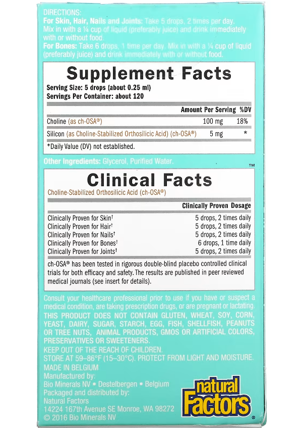 BioSil, Ch-OSA générateur avancé de collagene, gouttes 30 ml - Anti-âge ...