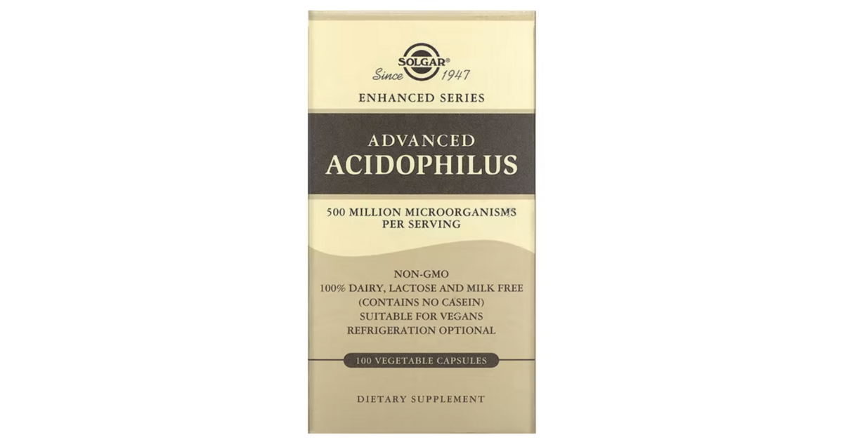 Solgar, Acidophilus avancé, 100 capsules végétales - Probiotiques - clarrex