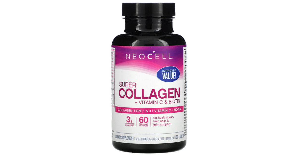 NEOCELL - Super Collagen, + Vitamin C & Biotin, 180 Tablettes - Peau ...