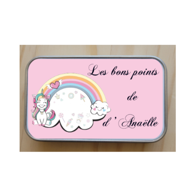 Boîte à bon points Licorne - Rentrée scolaire - Sabcreation27
