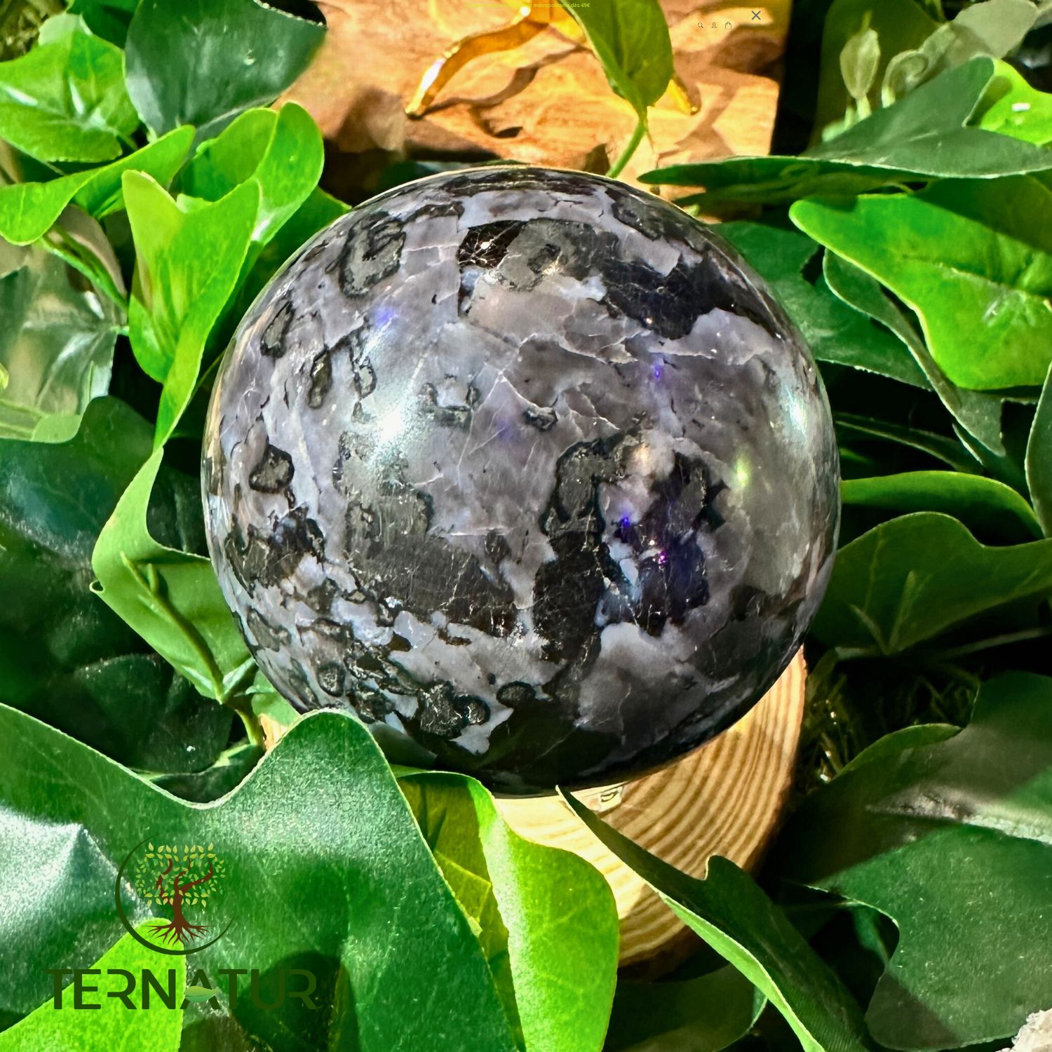 Sphère Gabbro - 70mm : Protection & Ancrage