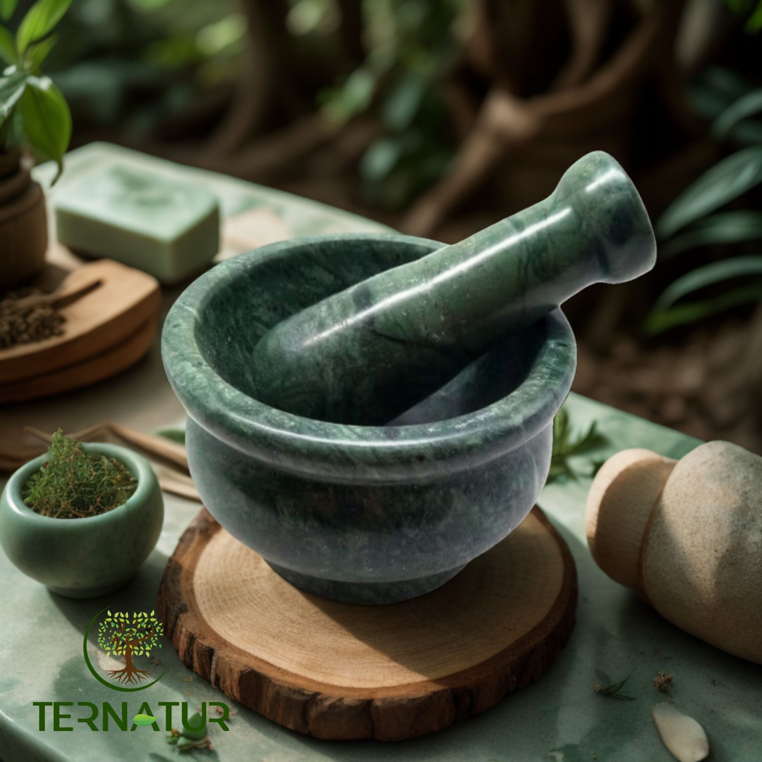 Mortier en Marbre Vert - Accessoires - TERNATUR