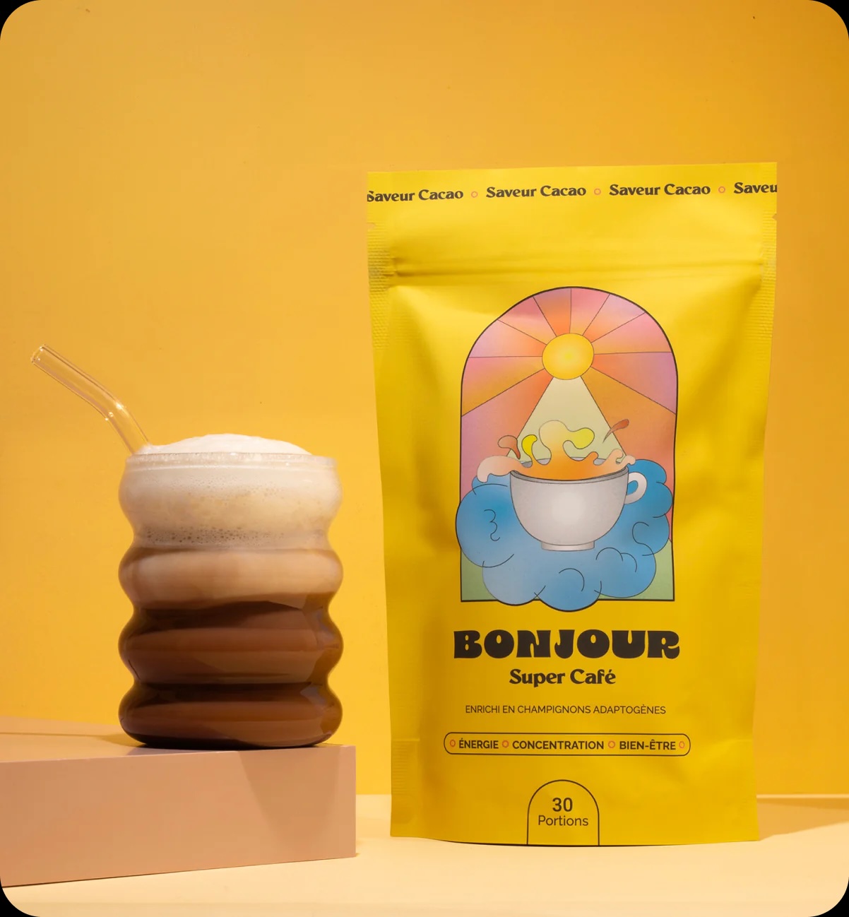 Bonjour – Boisson aux champignons adaptogènes | Naturel & sans gluten