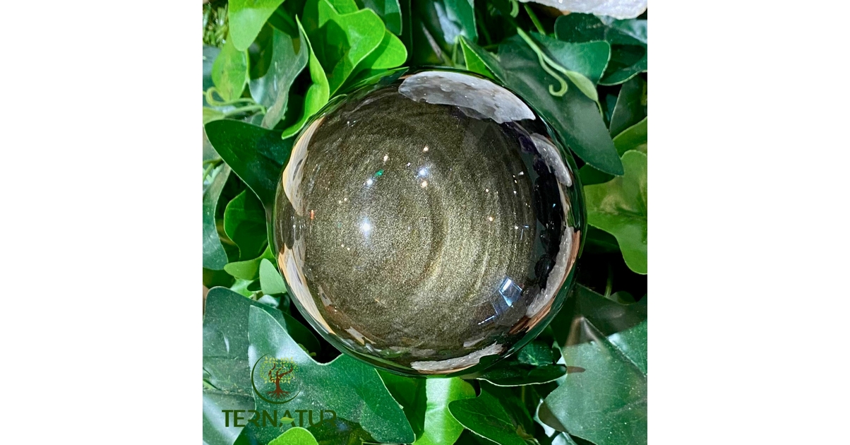 Sphère Obsidienne Dorée - 87mm - Pierres & Minéraux de A à Z/Obsidienne ...