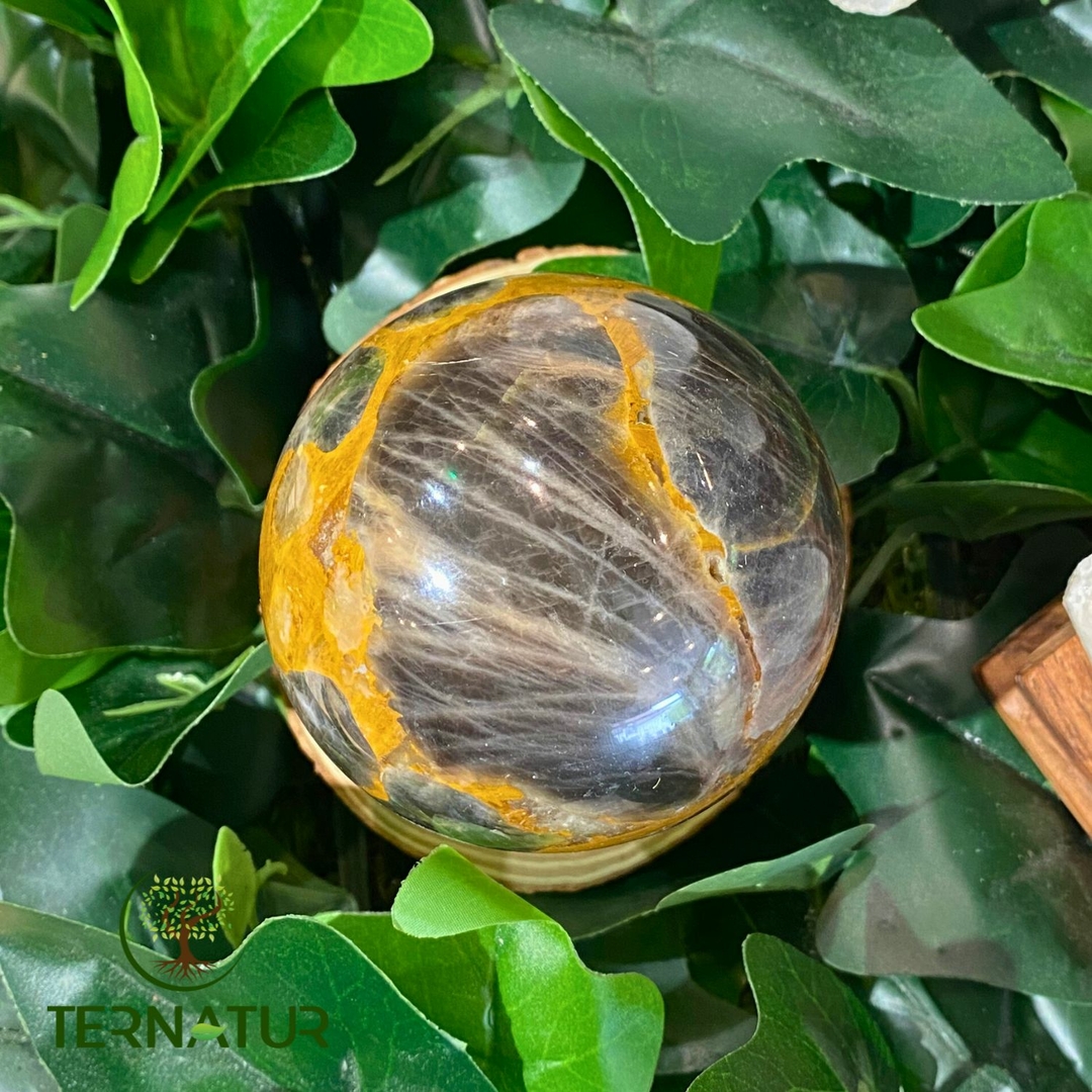 Sphère Pierre de Lune Noire - 65mm - Pierres & Minéraux de A à Z/Pierre ...