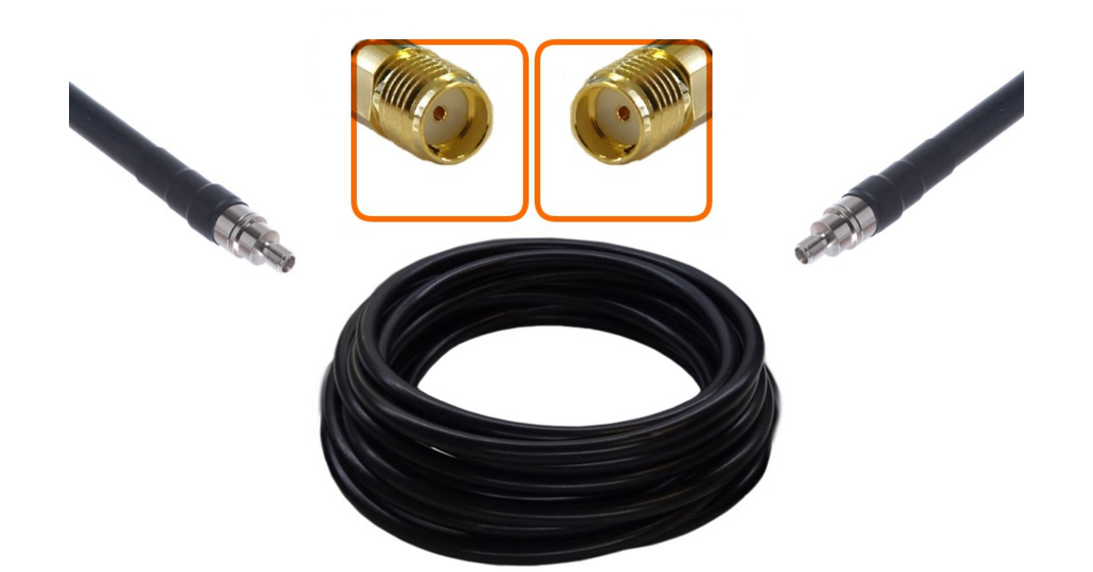 Câble SMA femelle avec SMA femelle - Achat Coaxial Pro 50 ohms