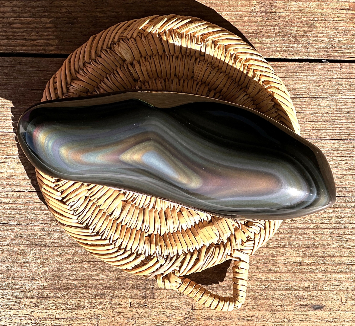 Obsidienne Oeil Céleste forme libre 236g environ - Blocs minéraux Brut ...