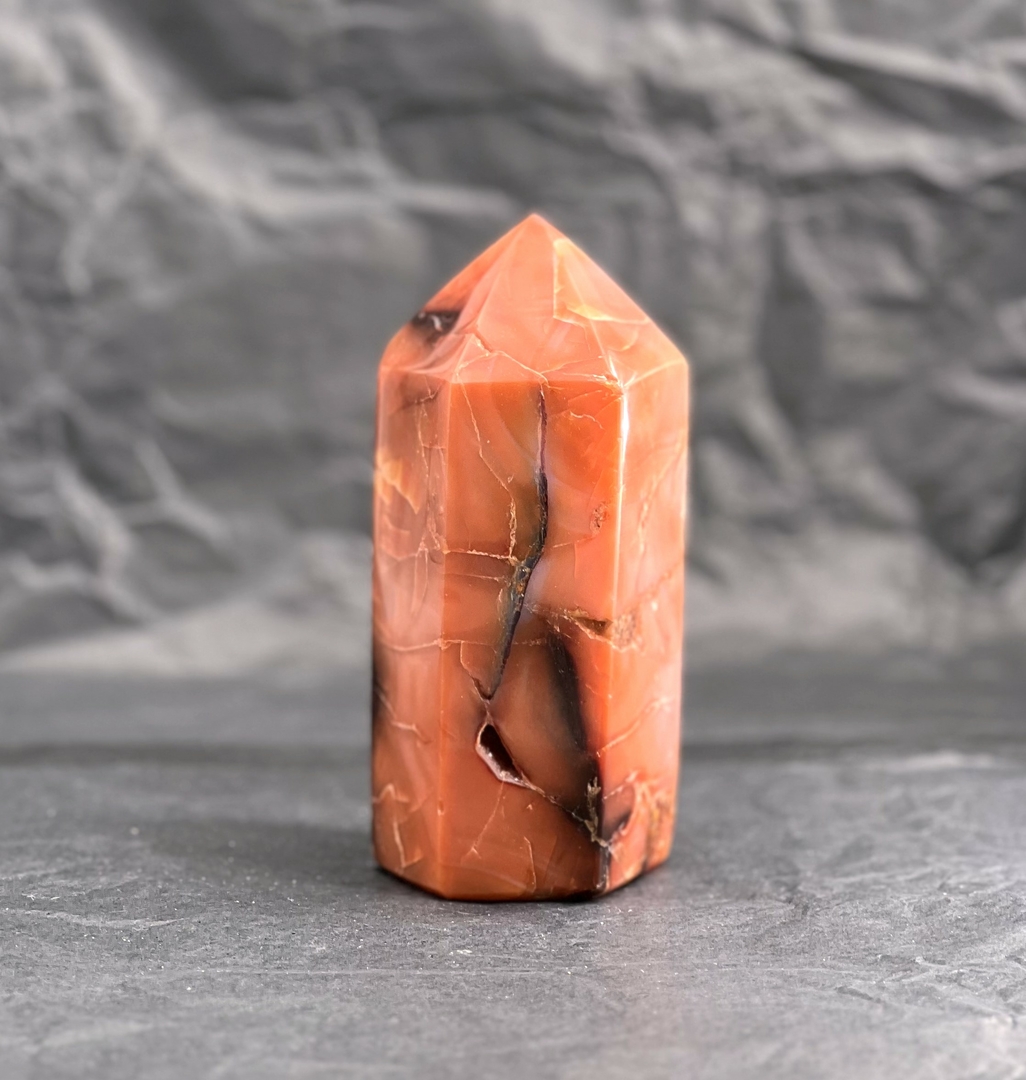 Pointe polie en Cornaline - Pierres formes géométriques/Pointes en ...