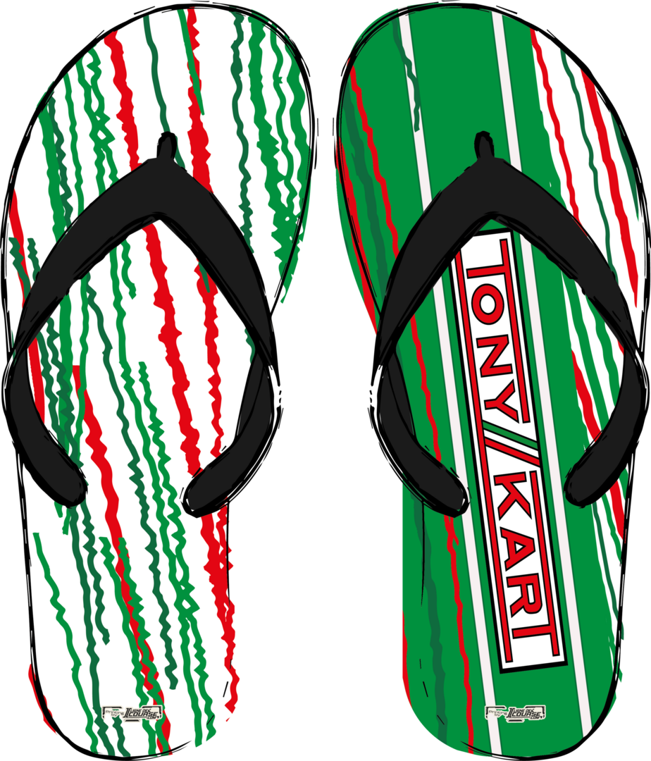Tongs personnalisées - PADDOCK & TEAM/Vêtements Team - Ligne de Course