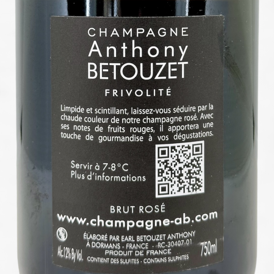 Champagne Brut Rosé Frivolité/Sélection/75 cl/Anthony Betouzet