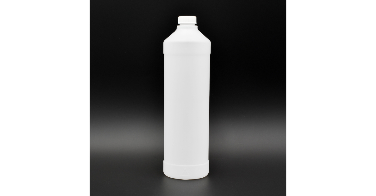 Flacon plastique PEHD blanc 1l avec bouchon - Flacons - topflacon