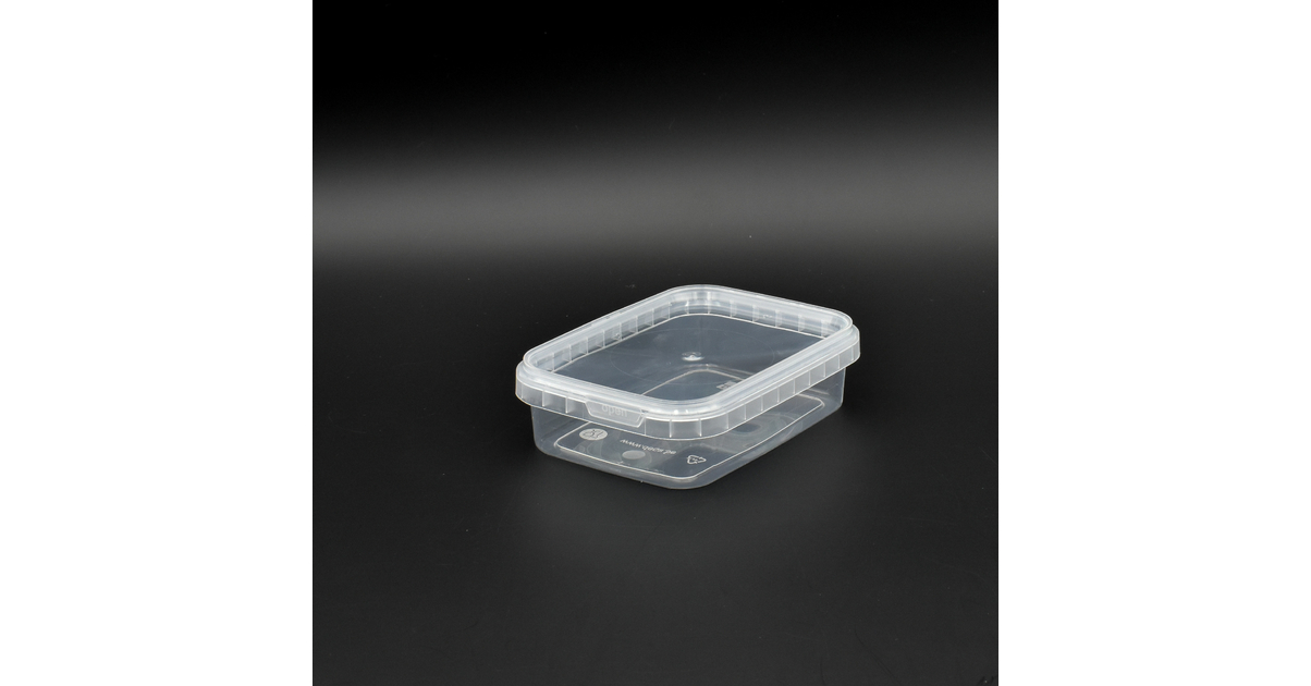 Boite plastique rectangle 200 ml avec couvercle - Pots - topflacon