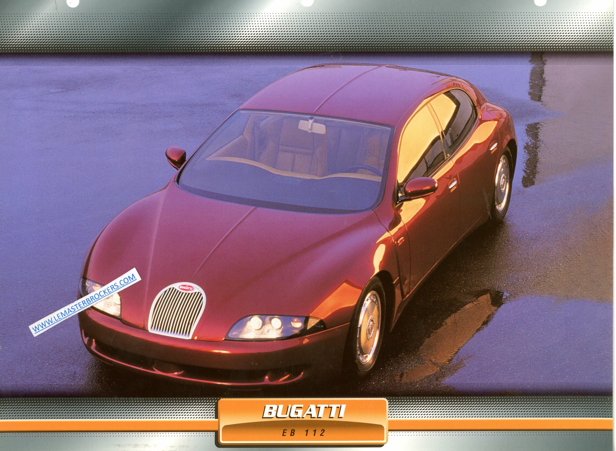 FICHE BUGATTI EB 110 1991 - FICHES AUTO - LEMASTERBROCKERS