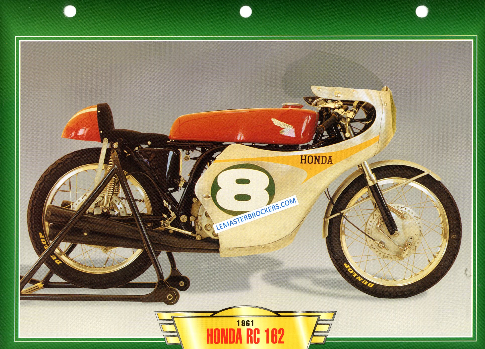 MOTO HONDA RC 162 RC162 1961 - FICHES MOTO - LEMASTERBROCKERS