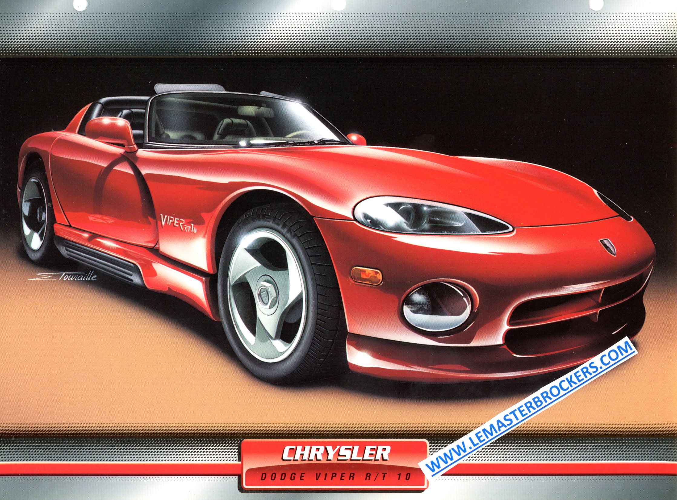 CHRYSLER DODGE VIPER RT 10 RT10 1992 - FICHES AUTO