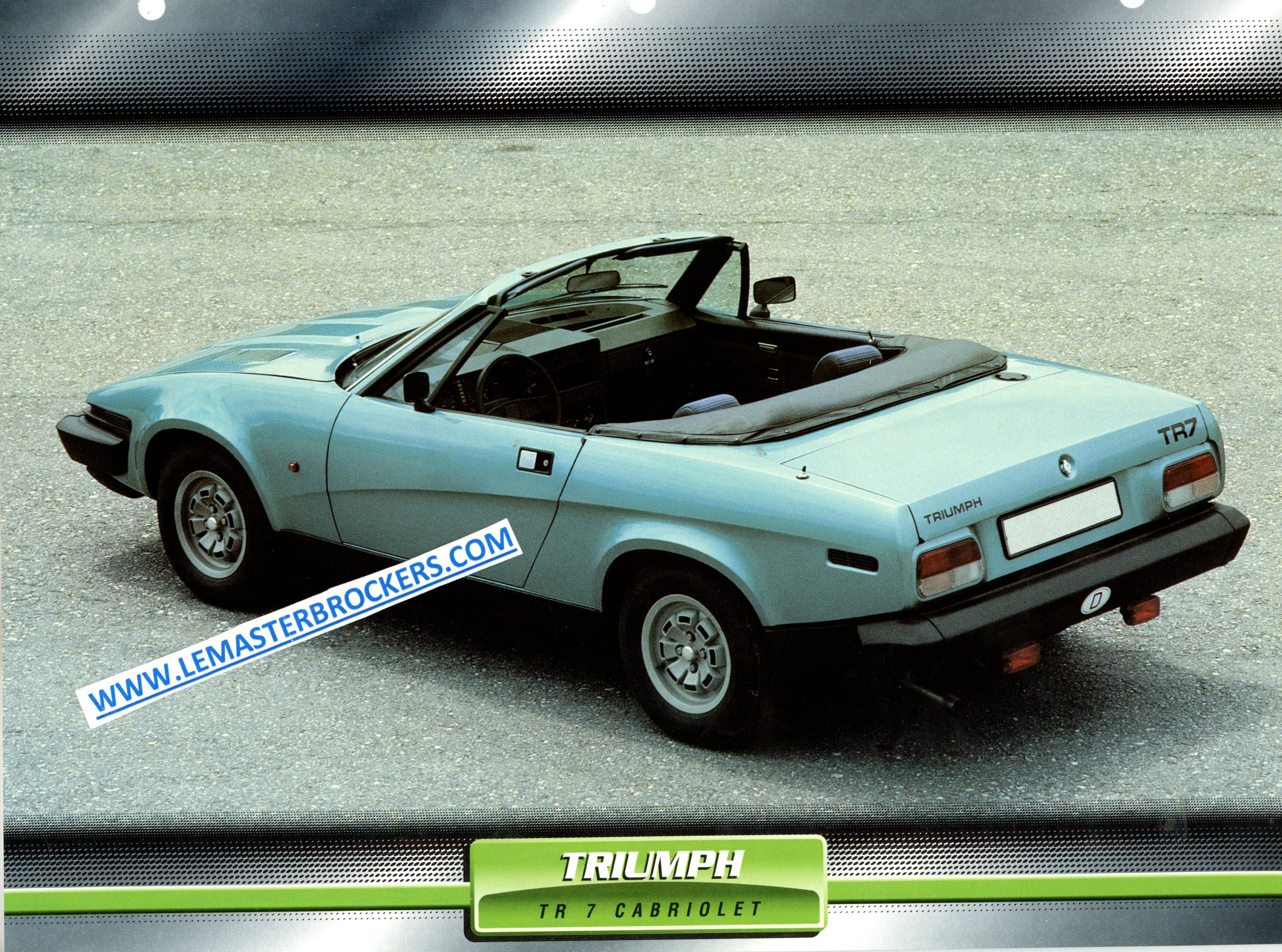 TRIUMPH TR 7 TR7 CABRIOLET 1979 FICHE AUTO LITTÉRATURE AUTOMOBILE