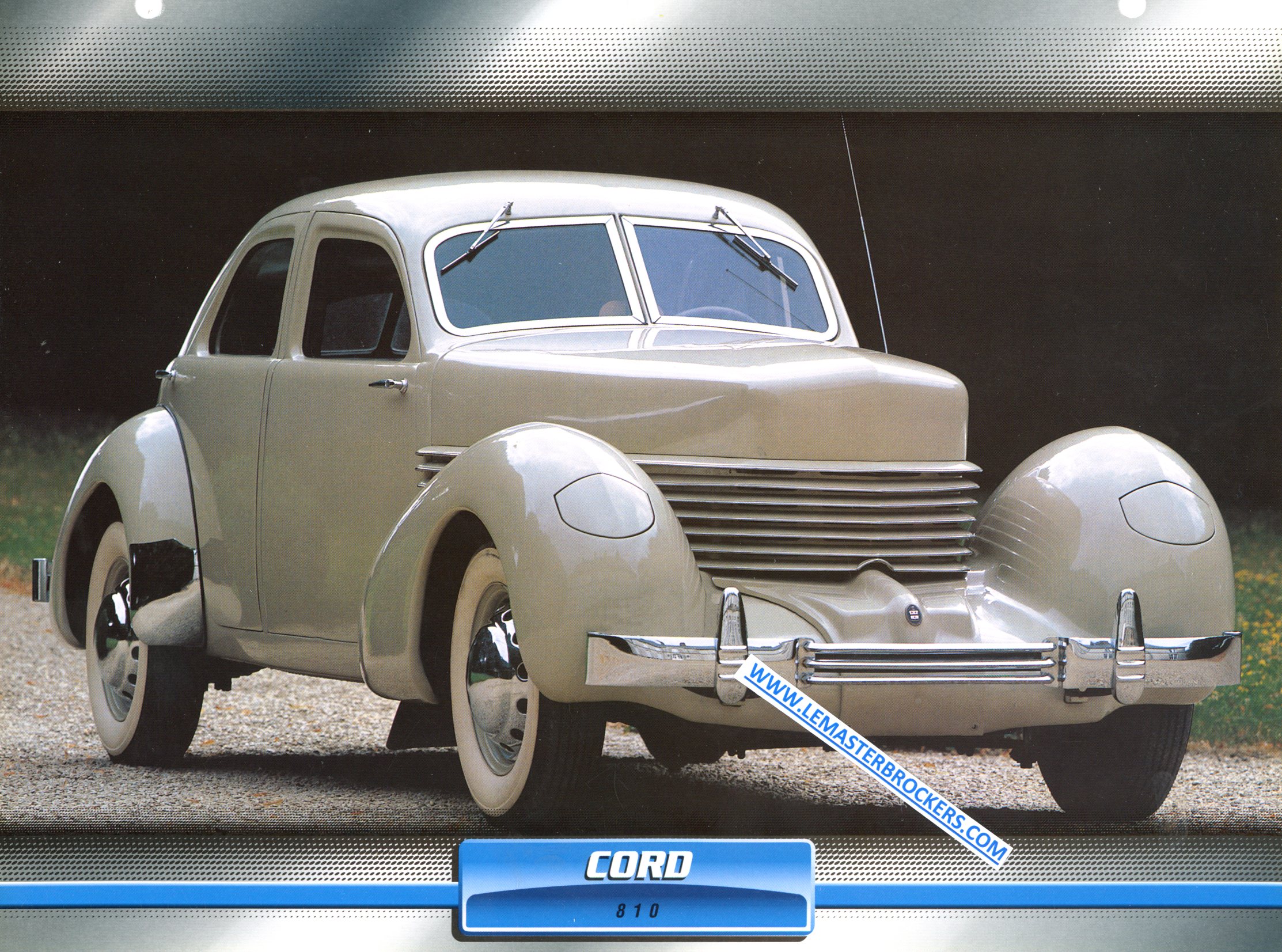 CORD 810 1936 FICHE LITTÉRATURE AUTOMOBILE - FICHES AUTO - LEMASTERBROCKERS