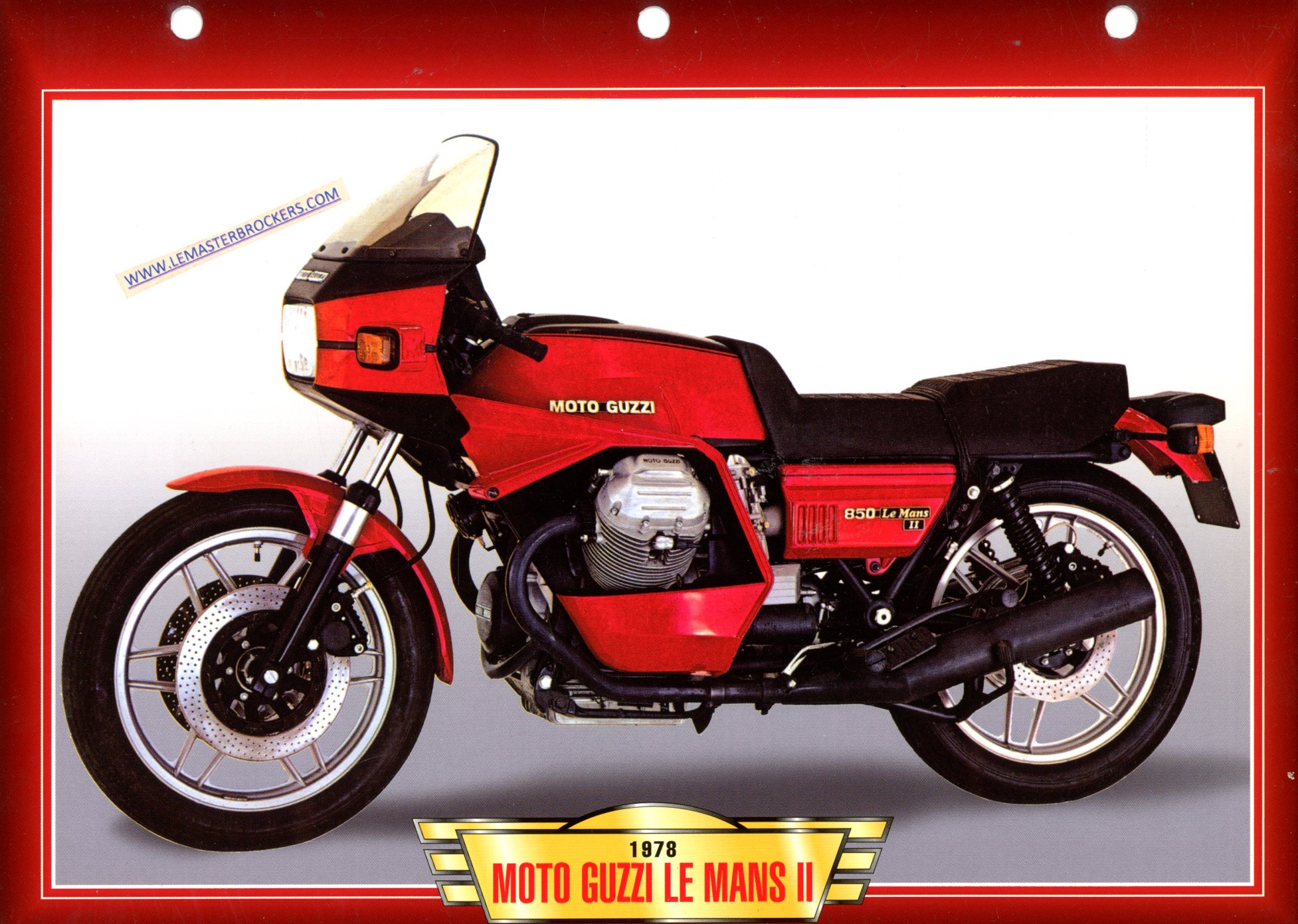 DOCUMENT MOTO GUZZI LE MANS II 1978 - FICHES MOTO