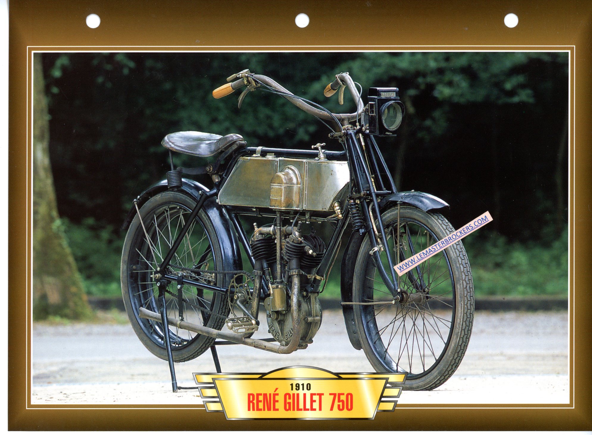 DOCUMENT MOTO RENE GILLET 250 A51 1954 - FICHES MOTO