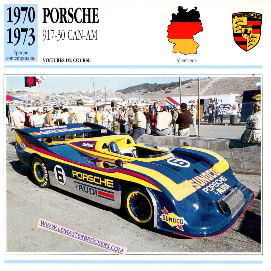 DOCUMENT FICHE AUTO PORSCHE 917 30 CAM-AM 1970 1973