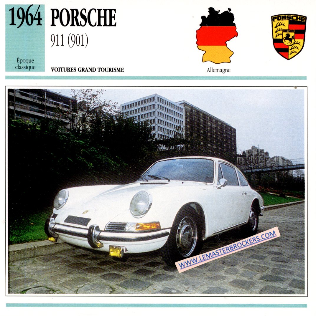 DOCUMENT FICHE AUTO PORSCHE 911 901 1964 - FICHES AUTO