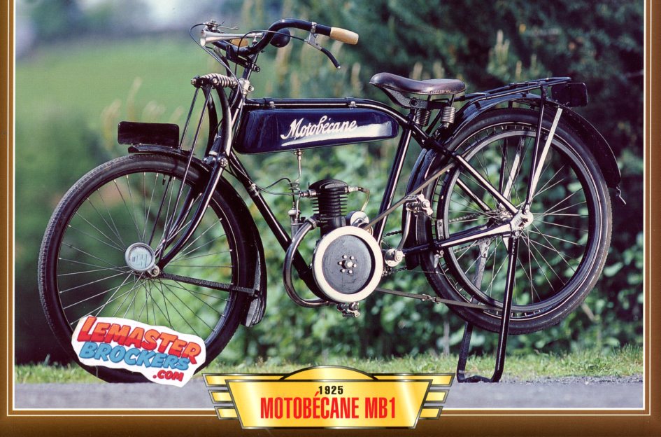FICHE MOTO MOTOBECANE 175 MB1 1924 - FICHES MOTO/FICHES MOTO MOTOBECANE