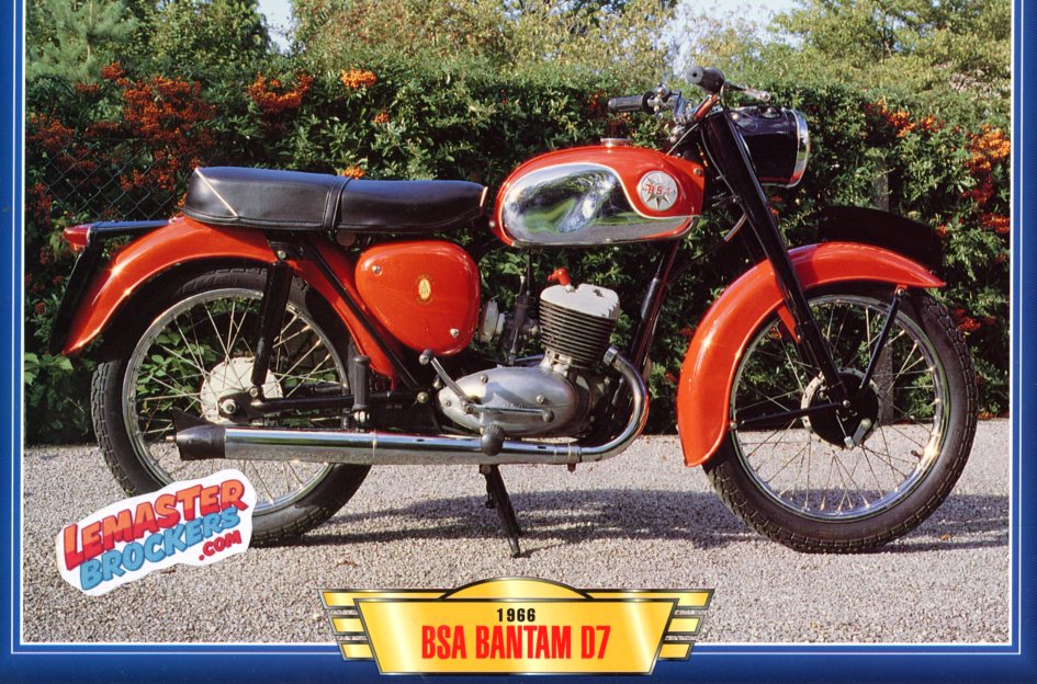 FICHE MOTO BSA BANTAM D7 1966