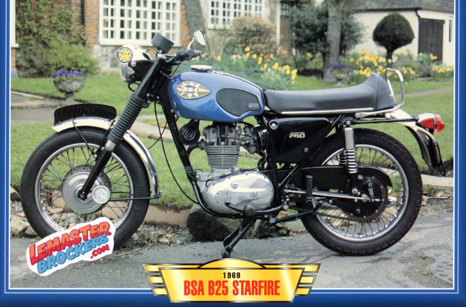 FICHE MOTO BSA B25 STARFIRE 1969