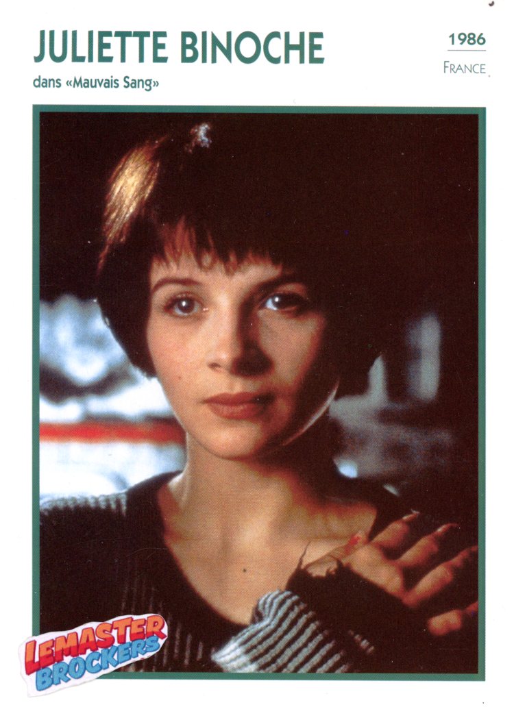 FICHE ACTRICE JULIETTE BINOCHE DANS MAUVAIS SANG - 1986
