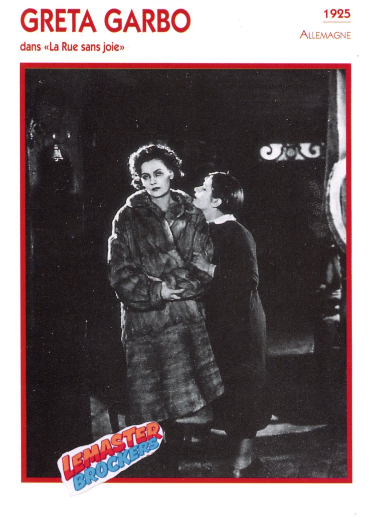 FICHE GRETA GARBO DANS LA RUE SANS JOIE - 1925 - FICHE CINÉMA