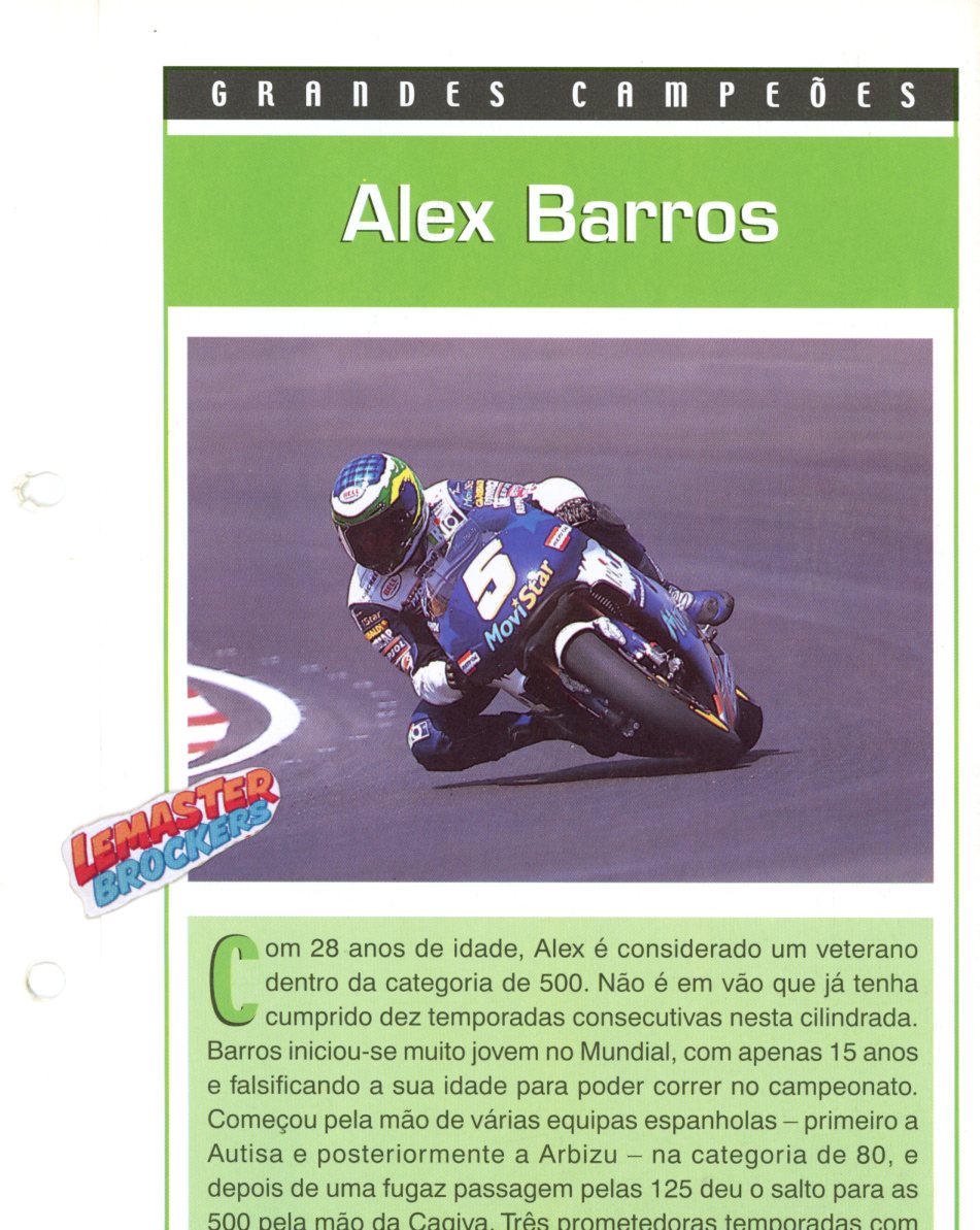 FICHE PILOTE BIOGRAPHIE ALEX BARROS - FICHES MOTO
