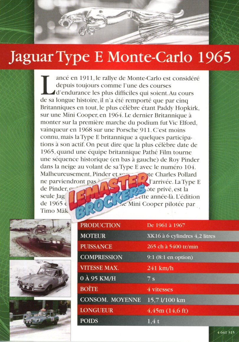 CERTIFICAT D'AUTHENTICITÉ JAGUAR MK X