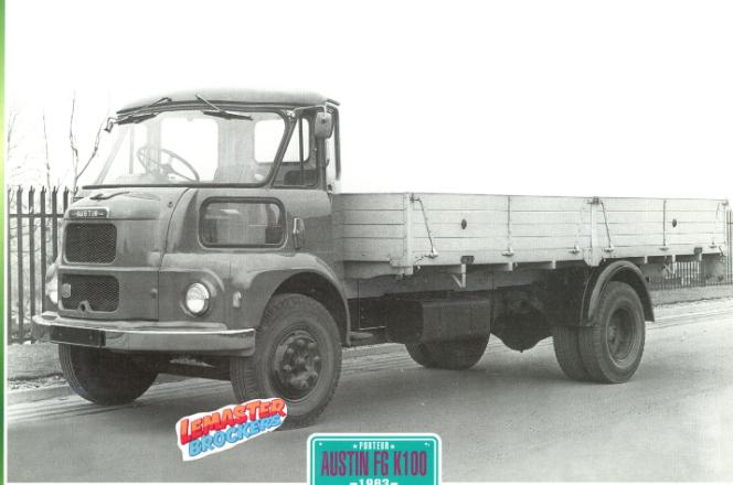 FICHE COLLECTION AUSTIN FG K100 1963 - FICHES CAMION