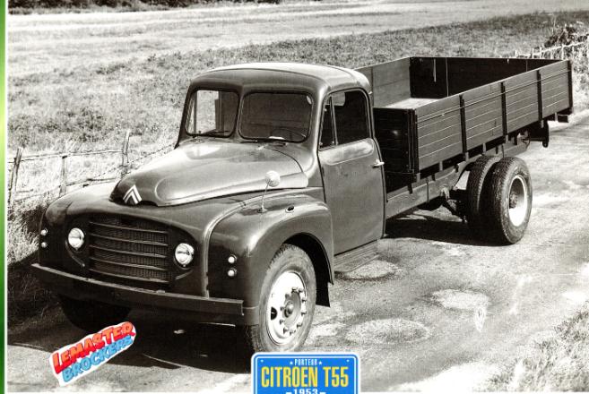 FICHE COLLECTION CITROEN T55 1953 - FICHES CAMION