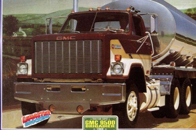 FICHE COLLECTION GMC 9500 BRIGADIER 1980 - FICHES CAMION