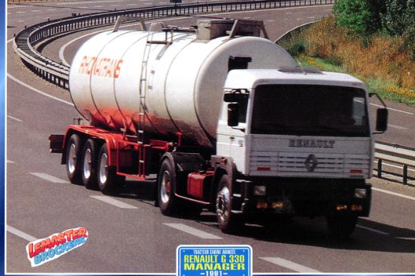 FICHE COLLECTION RENAULT MANAGER G340 TI 1990 - FICHES CAMION