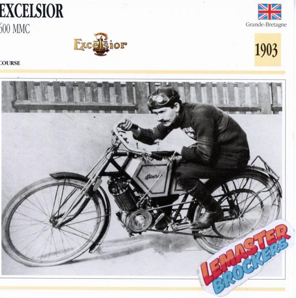 FICHE MOTO EXCELSIOR 600 MMC 1903 "HARRY MARTIN" - FICHES MOTO