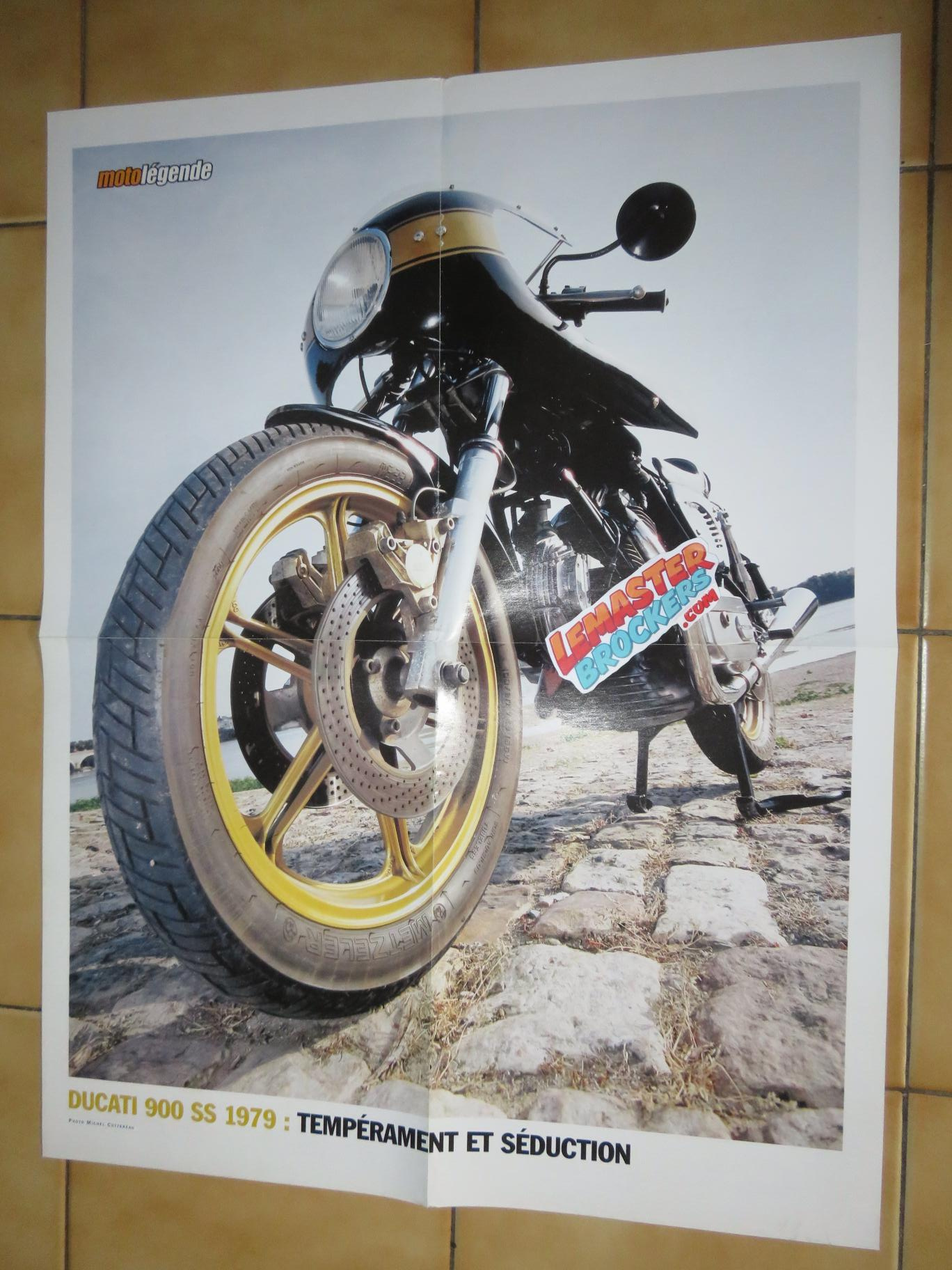 POSTER MOTO DUCATI 900SS – ORIGINAL DOUBLE FACE – TABLEAU ÉQUIVALENCES ...