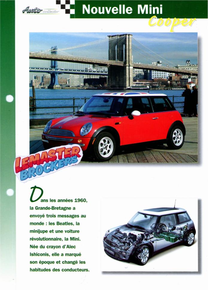 FICHE MINI COOPER - DOCUMENTS & FICHES/FICHES AUTO VINTAGE