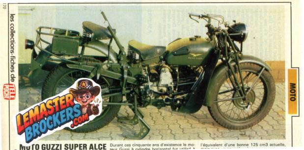 MOTO GUZZI SUPER ALCE 500CC 1956 FICHE MOTO TÉLÉ POCHE - LEMASTERBROCKERS