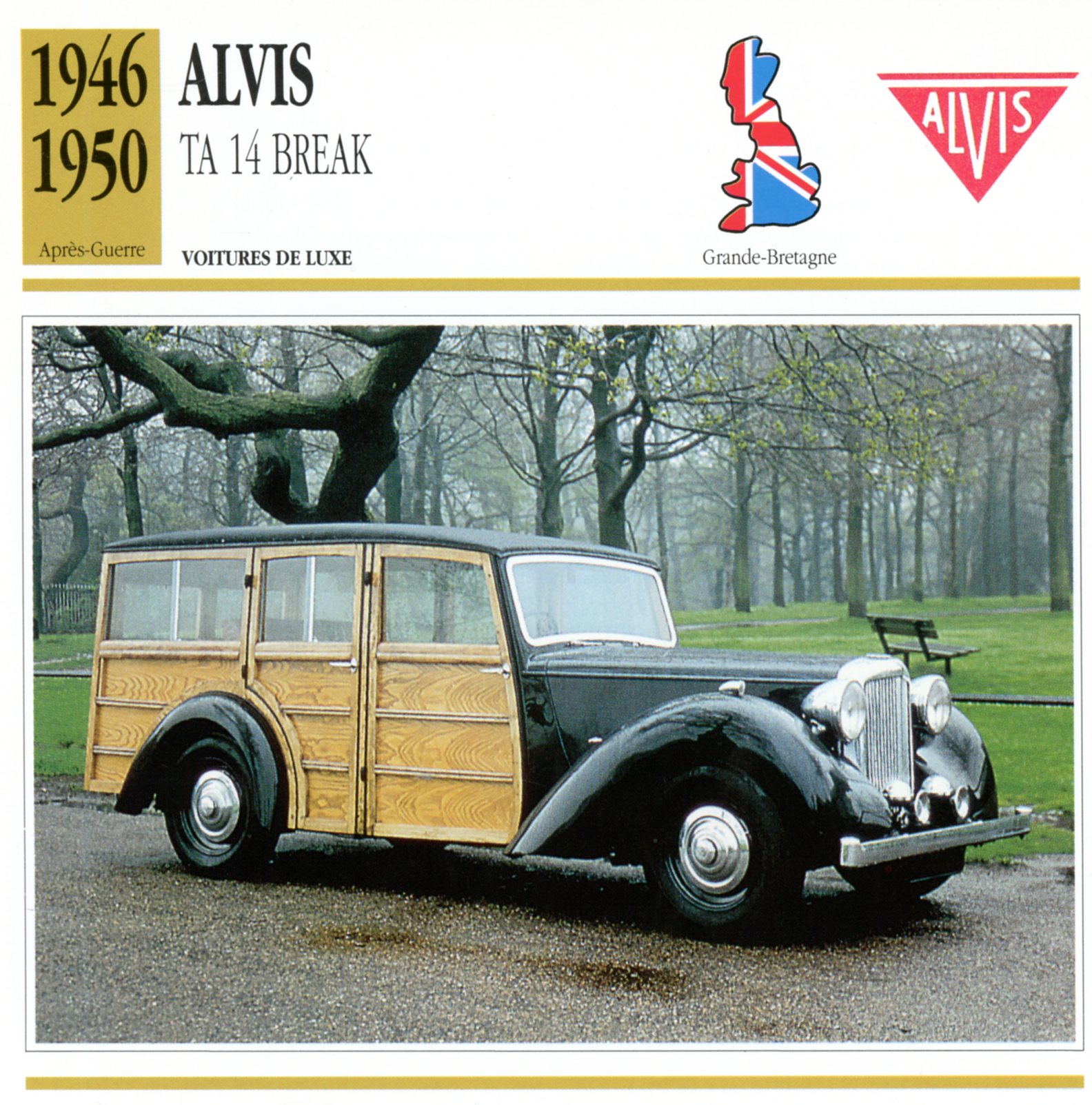 ALVIS 14/75 1928 1929 FICHE AUTO CARACTÉRISTIQUES - FICHES AUTO ...