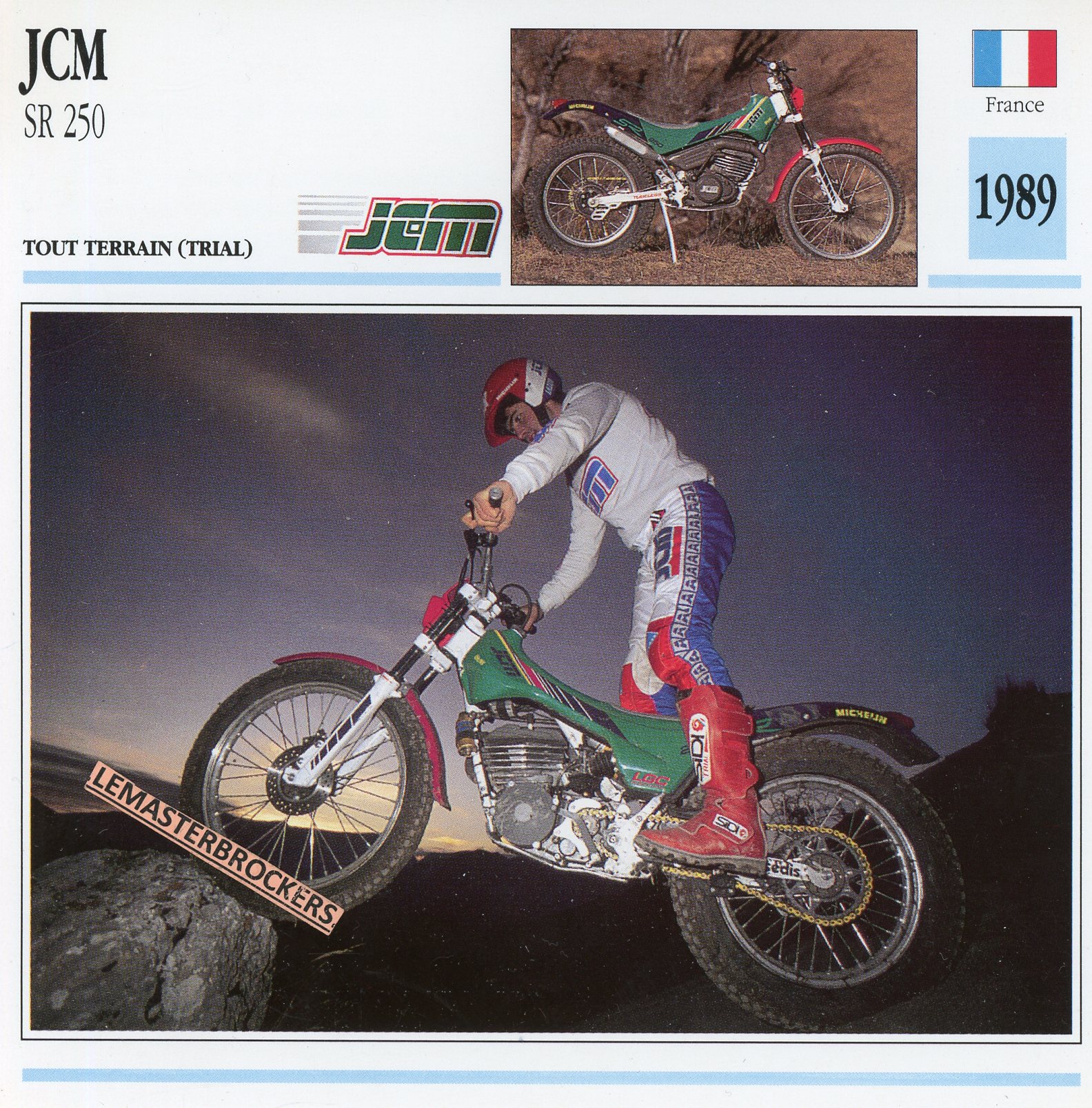 JCM SR250 - FICHE MOTO TRIAL - MOTORCYCLE CARDS ATLAS - AUTO / MOTO ...